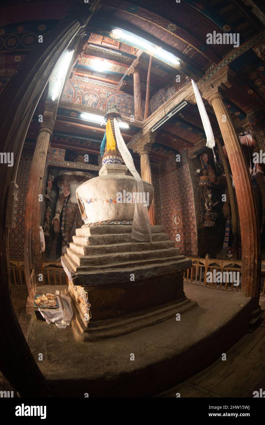 Stupa in Alchi Monastery or Alchi Gompa at Ladakh , India Stock Photo ...