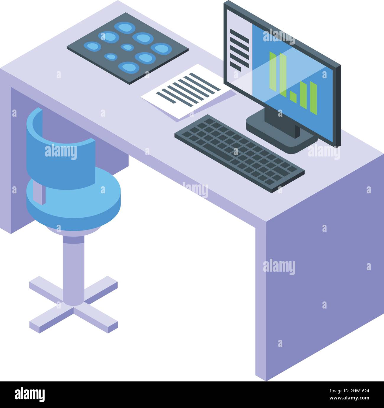 Medical examination desktop icon isometric vector. Health patient ...