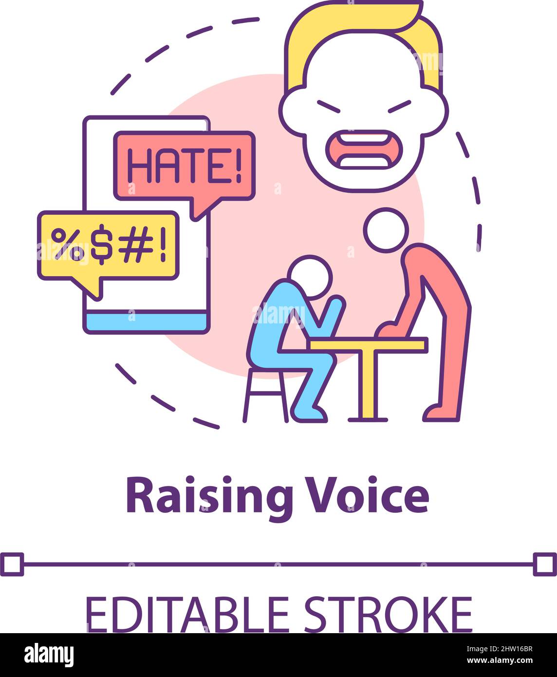 Raising voice Stock Vector Images - Alamy
