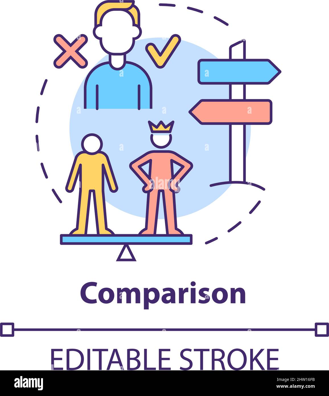 Comparison concept icon Stock Vector Image & Art - Alamy