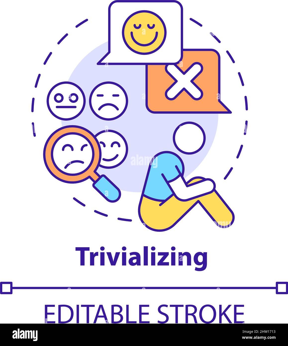 Trivializing concept icon Stock Vector Image & Art - Alamy