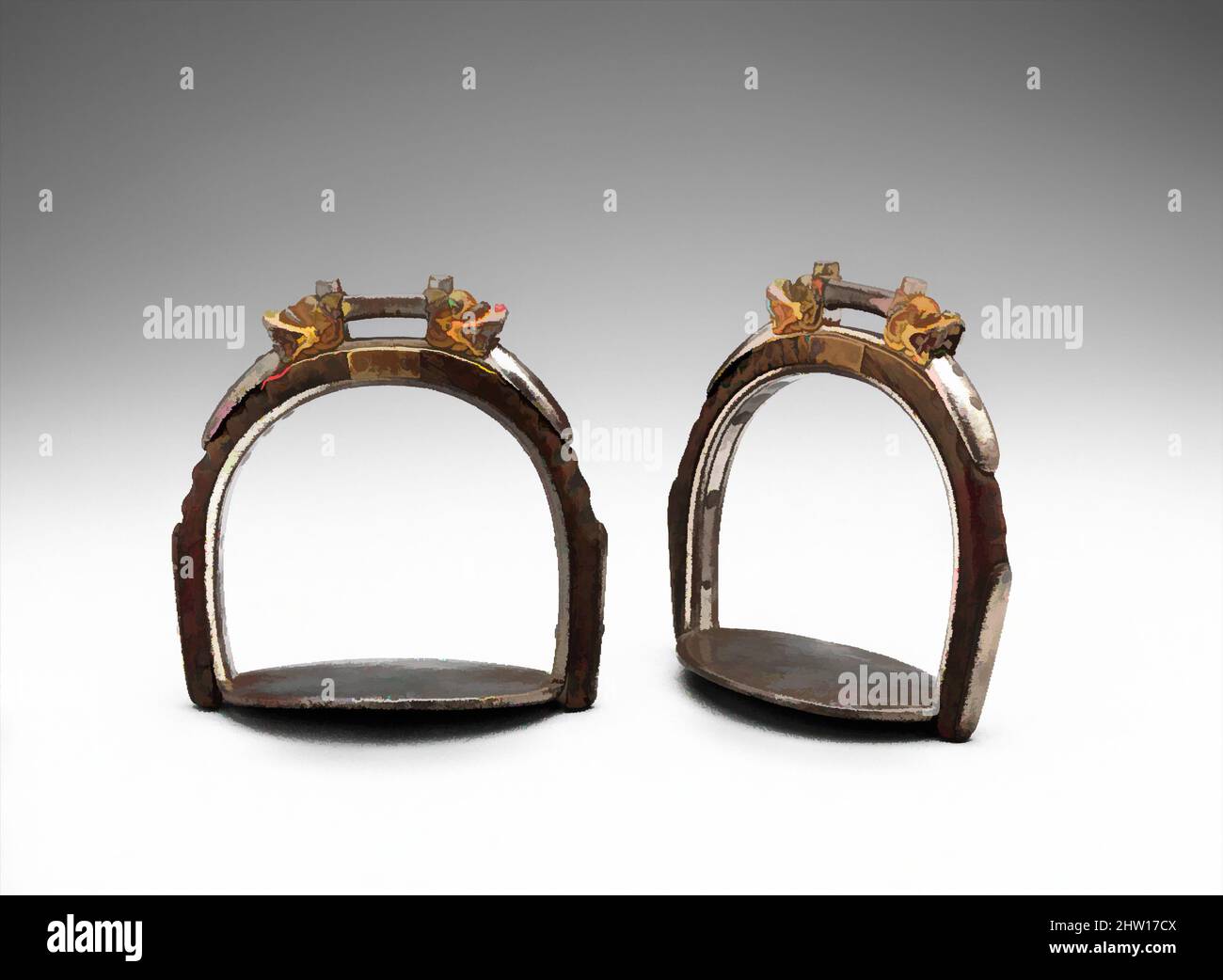 Art inspired by Pair of Stirrups, 15th–17th century, Tibetan or ...