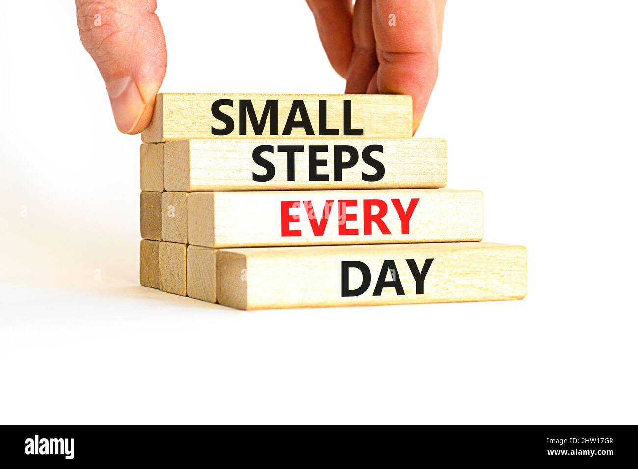 Small steps every day symbol. Concept words Small steps every day on ...
