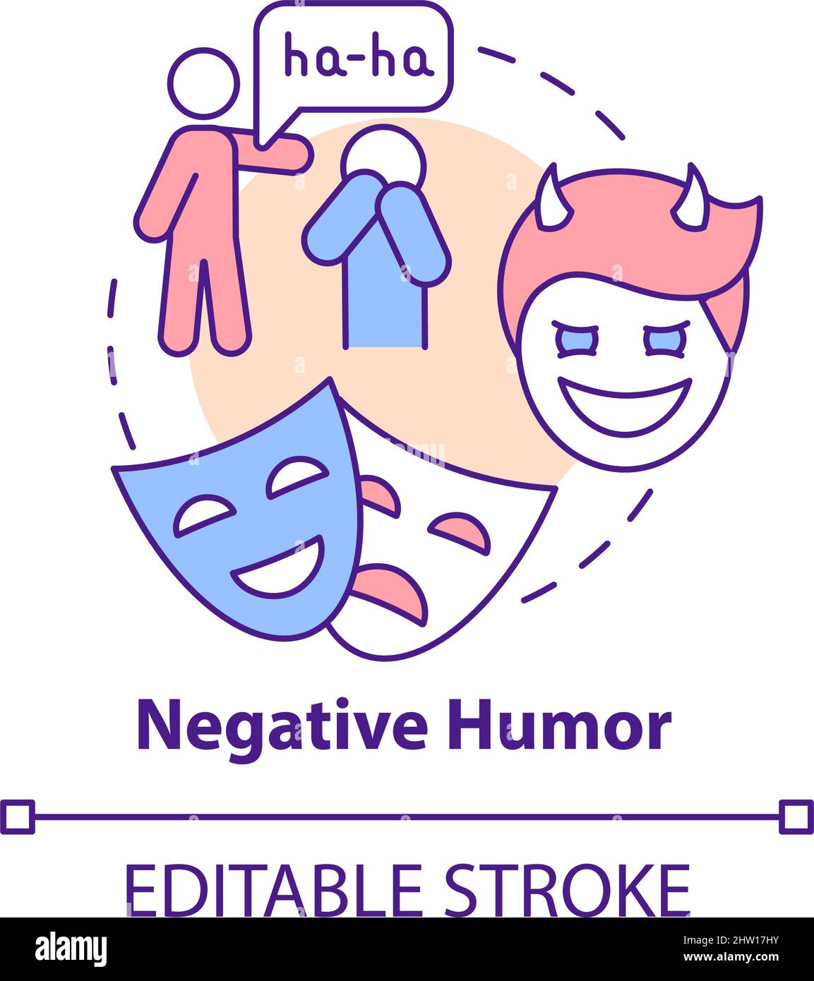 Negative humor concept icon Stock Vector Image & Art - Alamy