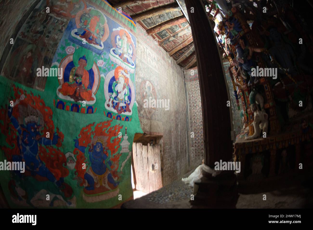 Very beautiful original wall paintings or mural interspersed with ...