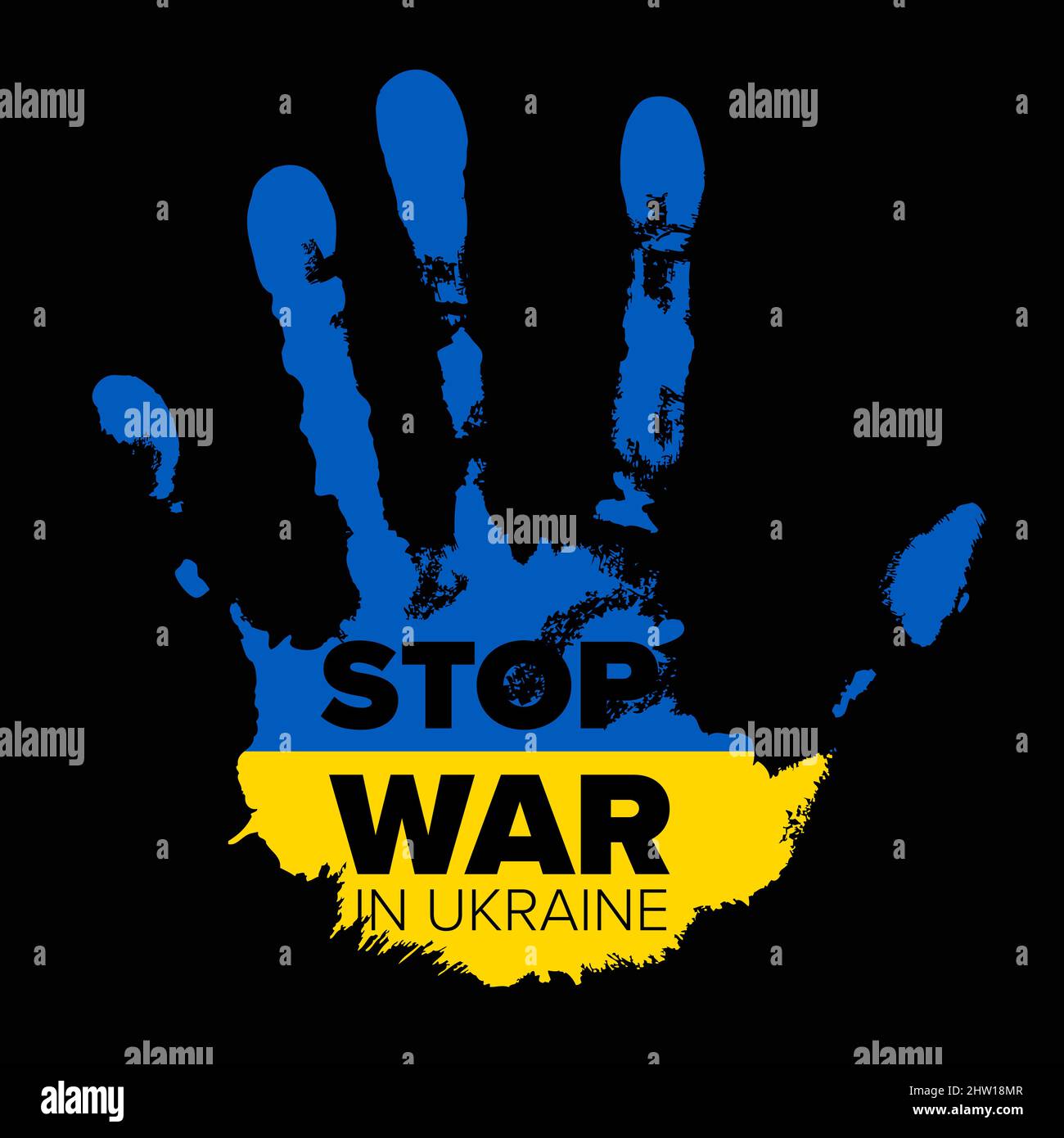 Stop war in Ukraine - support flyer postertemplate for social media ...