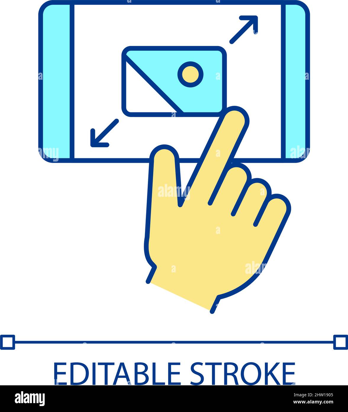 Image enlargement RGB color icon Stock Vector Image & Art - Alamy