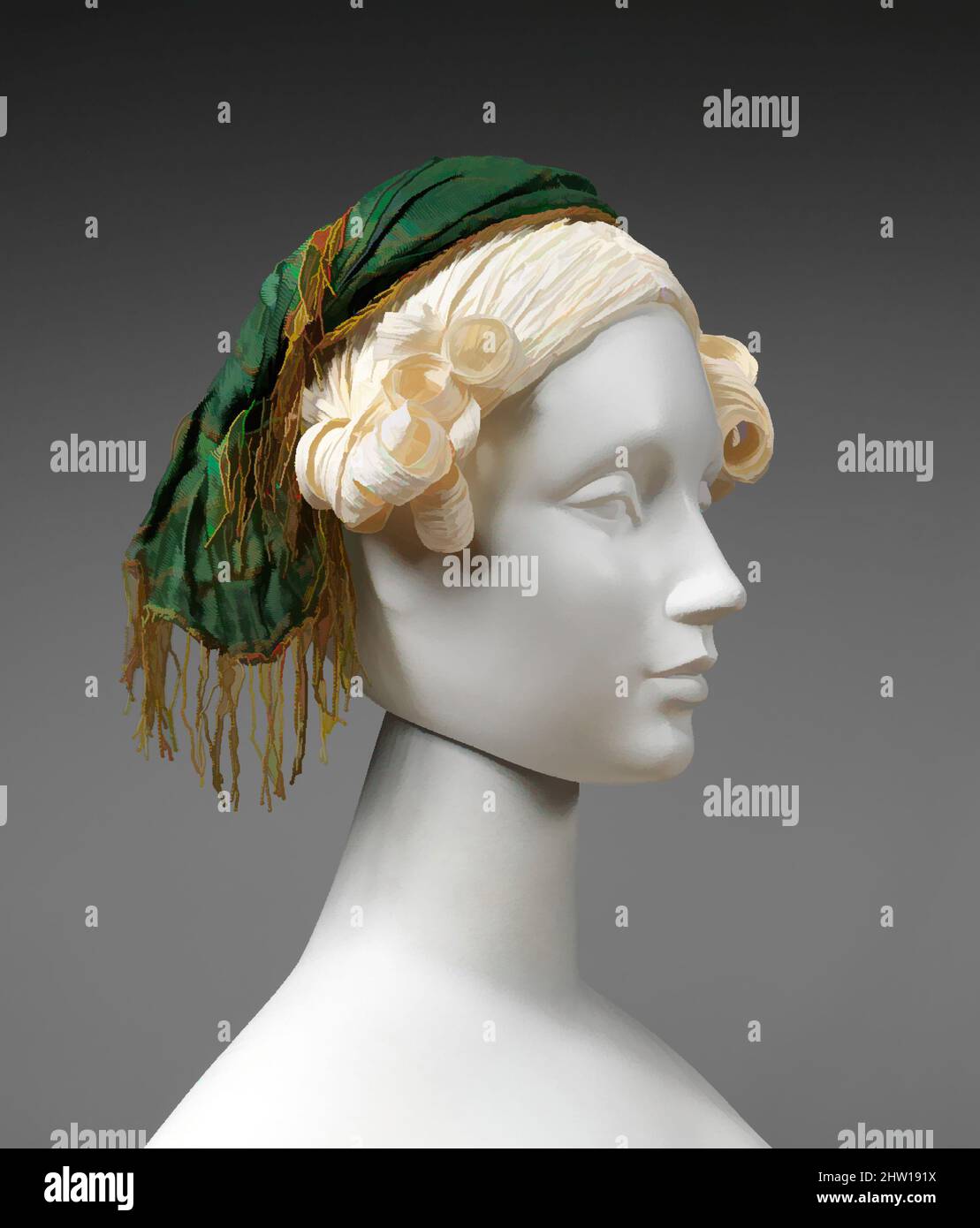 Art inspired by Headdress, ca. 1800, French, silk, metal, Classic works ...