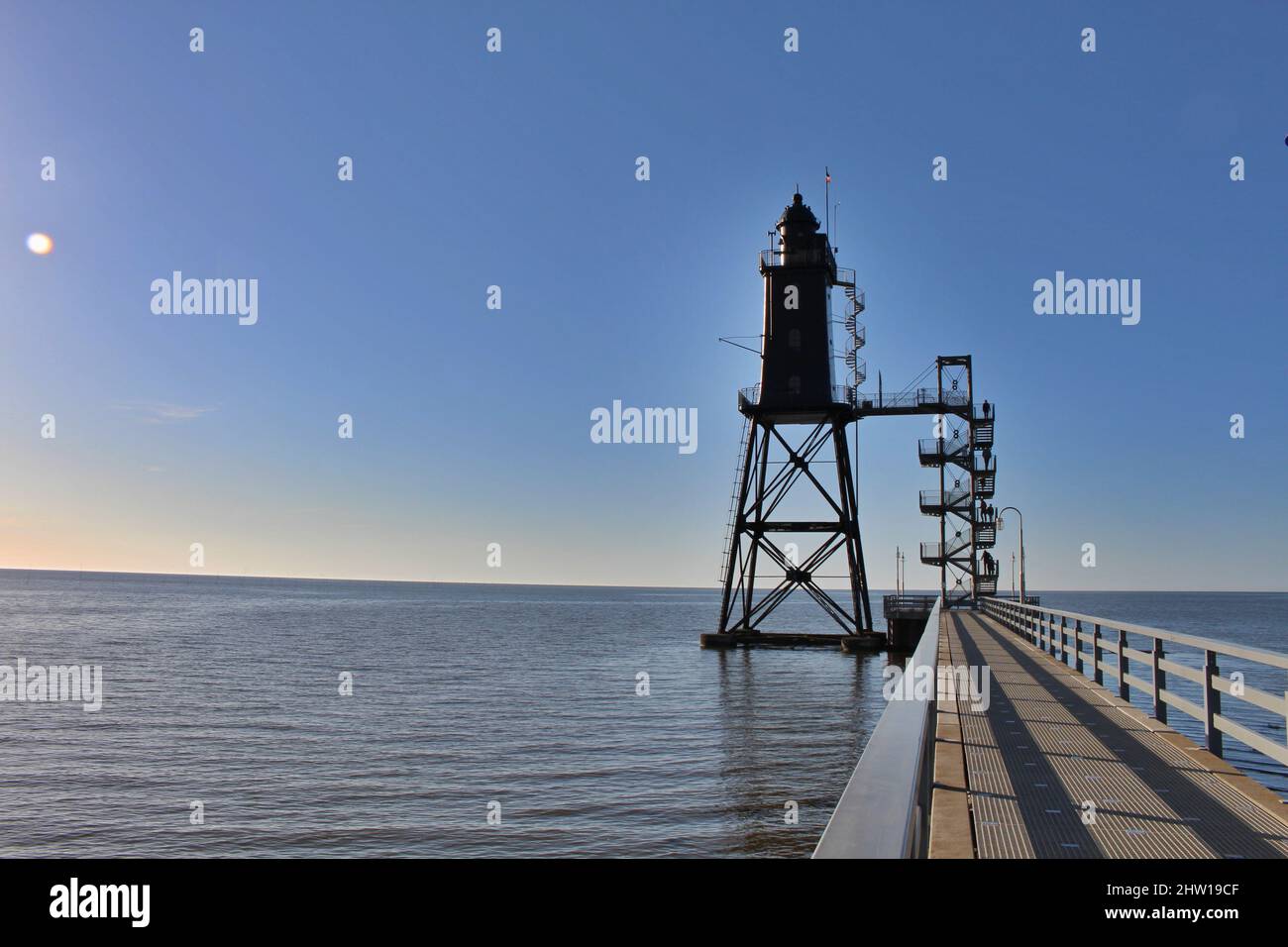Beautiful view of a watchtower by the sea in the Netherlands Stock ...