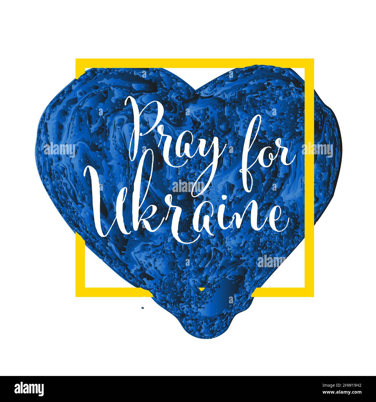 Save Ukraine support icon conceptual heart ilustration tag for social ...