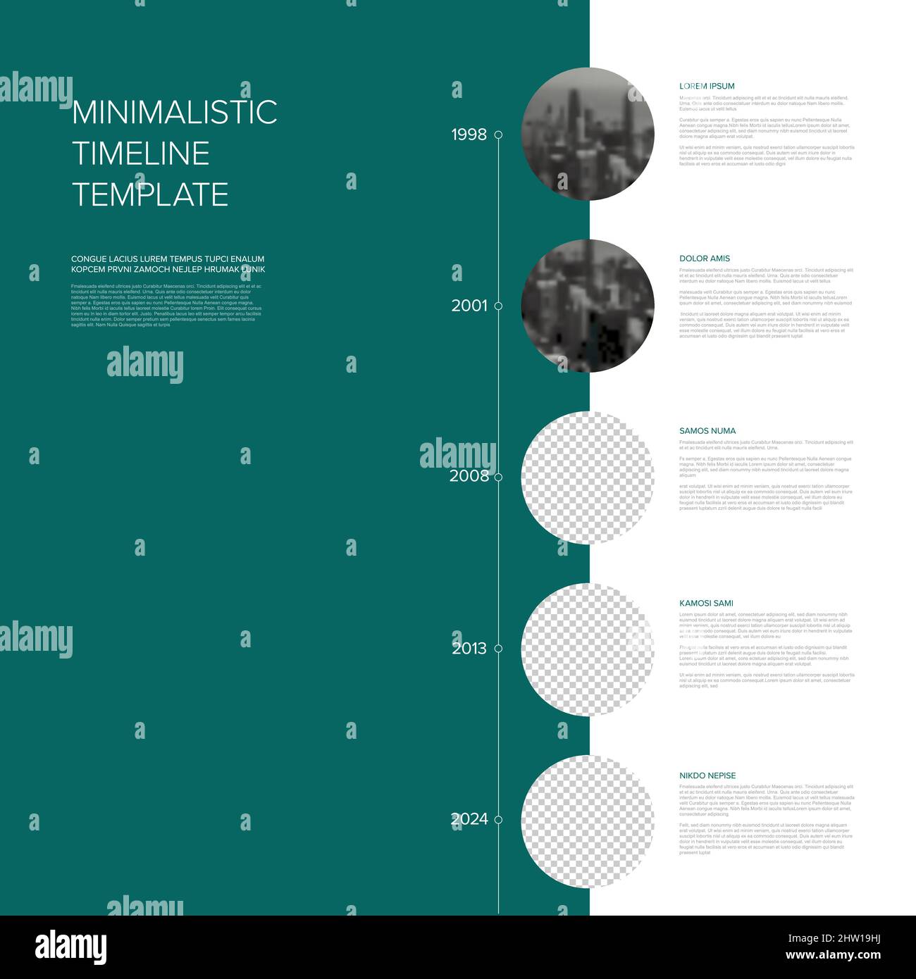 Vector Infographic simple minimalistic vertical timeline template made ...