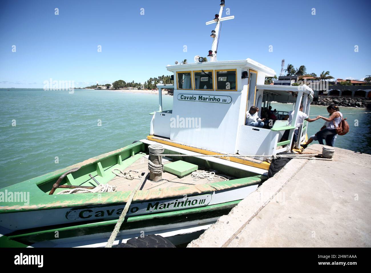 salvador, bahia, brazil - august 28, 2017: pier for boarding people on ...