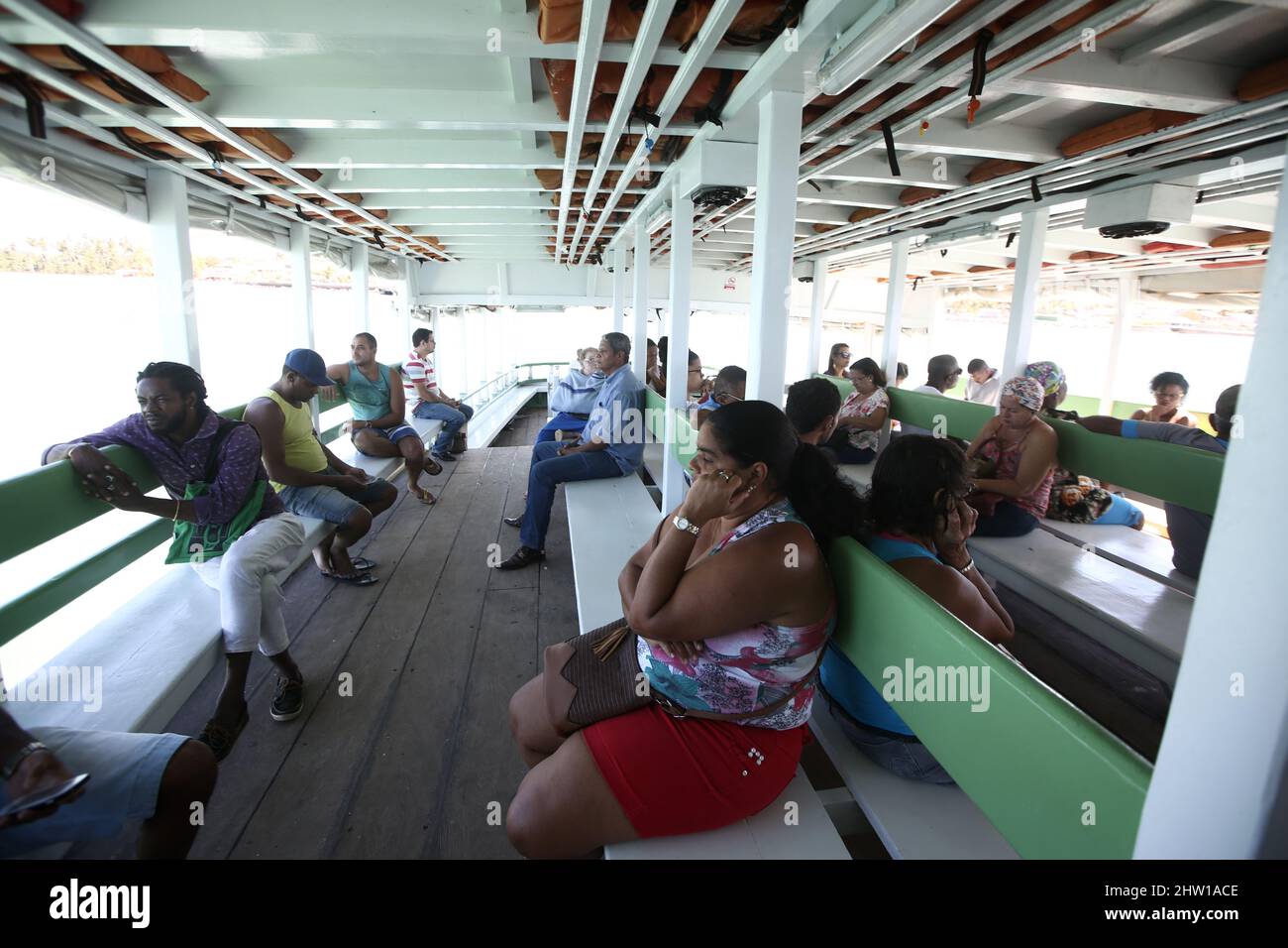salvador, bahia, brazil - august 28, 2017: speedboat for transporting ...