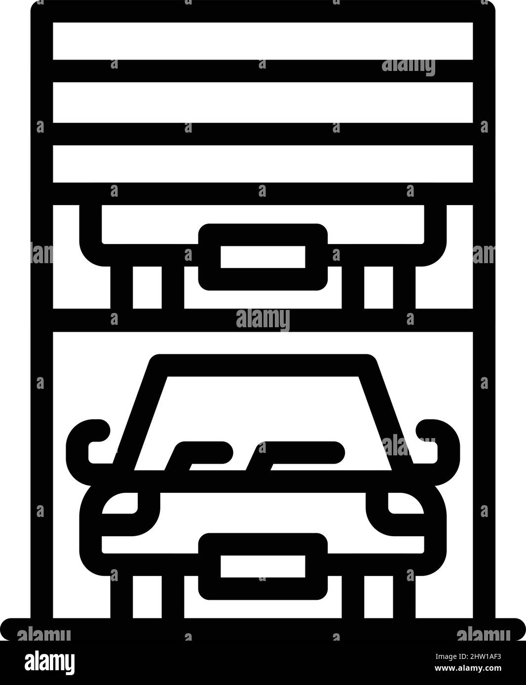 Floor garage parking icon outline vector. Car park. Valet zone Stock ...