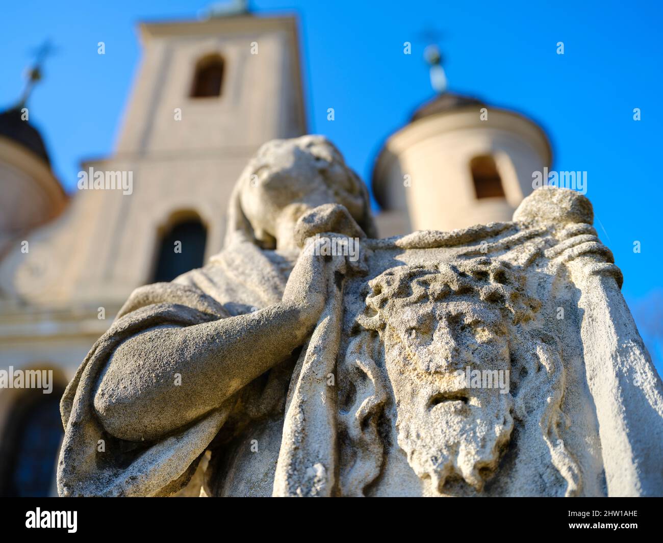 Calvary church (Kalvaria templom) close to the town. The medieval town ...