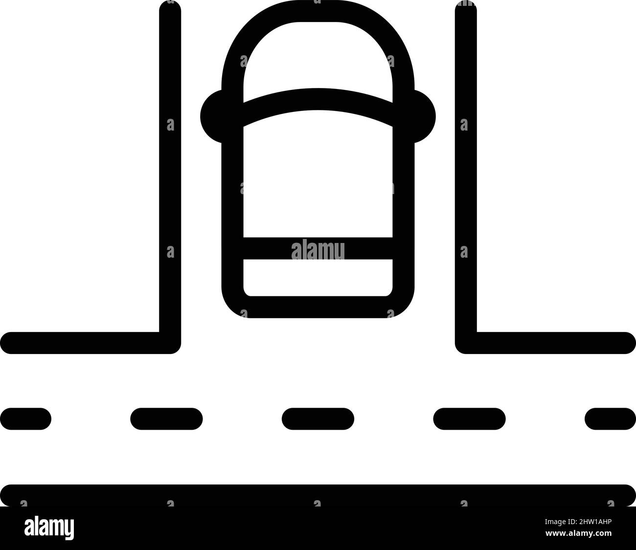 Vehicle zone parking icon outline vector. Space traffic. Car park Stock ...