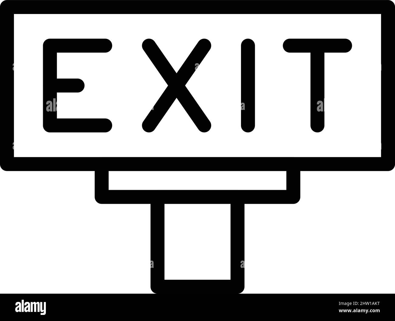 Parking exit icon outline vector. Car park. Traffic space Stock Vector ...
