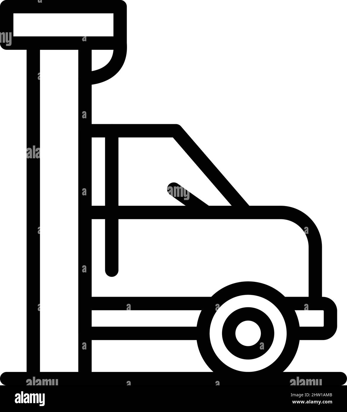 Car parking exit icon outline vector. Park place. Traffic area Stock ...