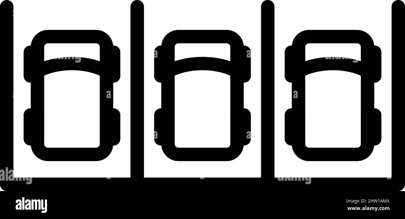 Car full parking icon outline vector. Garage park. Space automobile ...