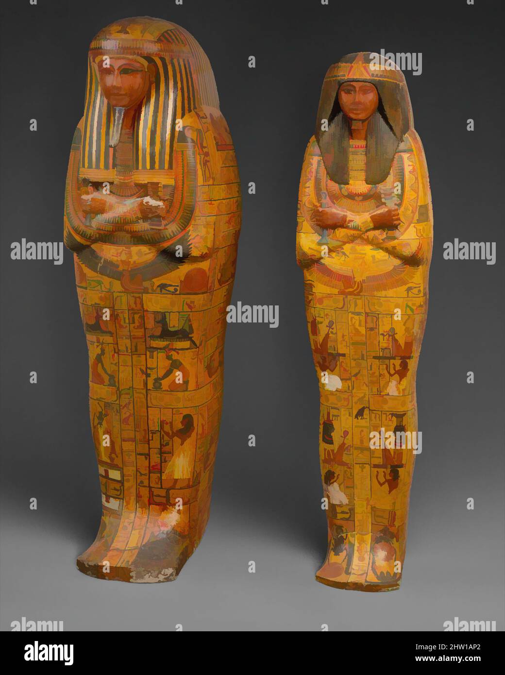 Art inspired by Khonsu's anthropoid coffins, New Kingdom, Ramesside ...