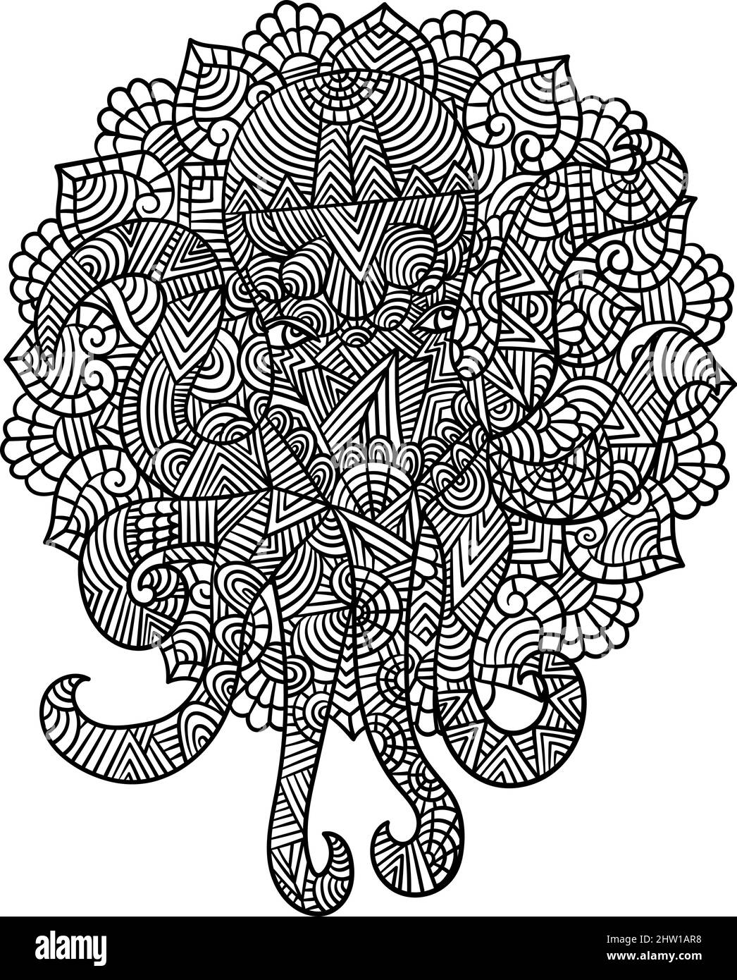 Octopus line drawing Stock Vector Images - Alamy