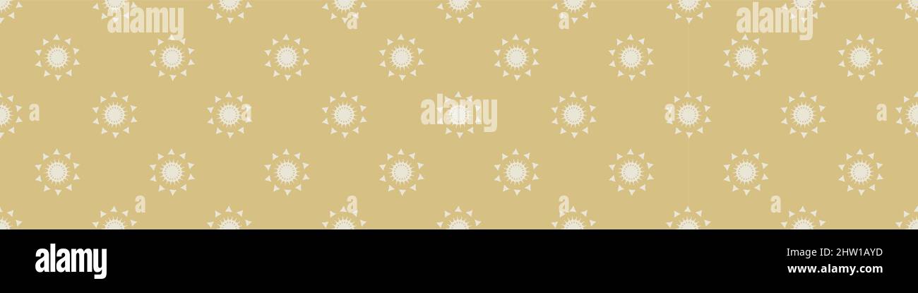 Gender neutral sunshine seamless vector border. Simple whimsical ...