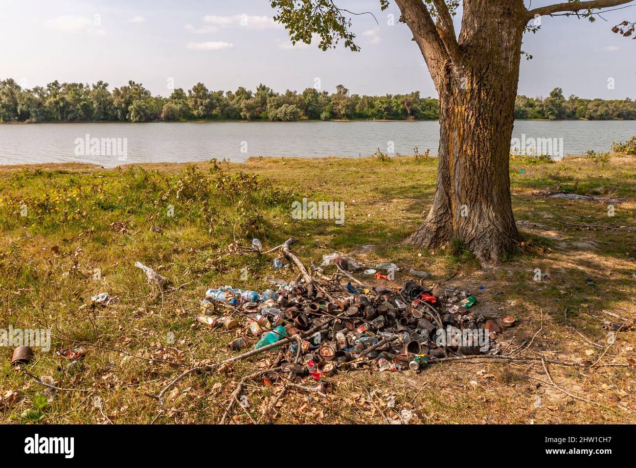 Romania., pollution along the Danube Stock Photo - Alamy