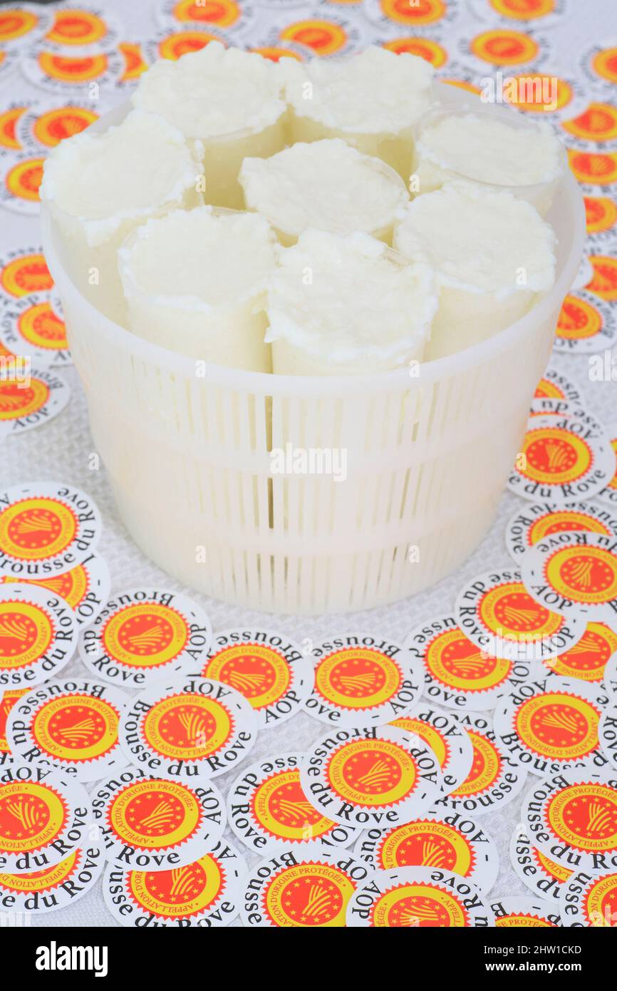 France, Bouches du Rhone, Le Rove, brousse du Rove (AOP), fresh cheese ...