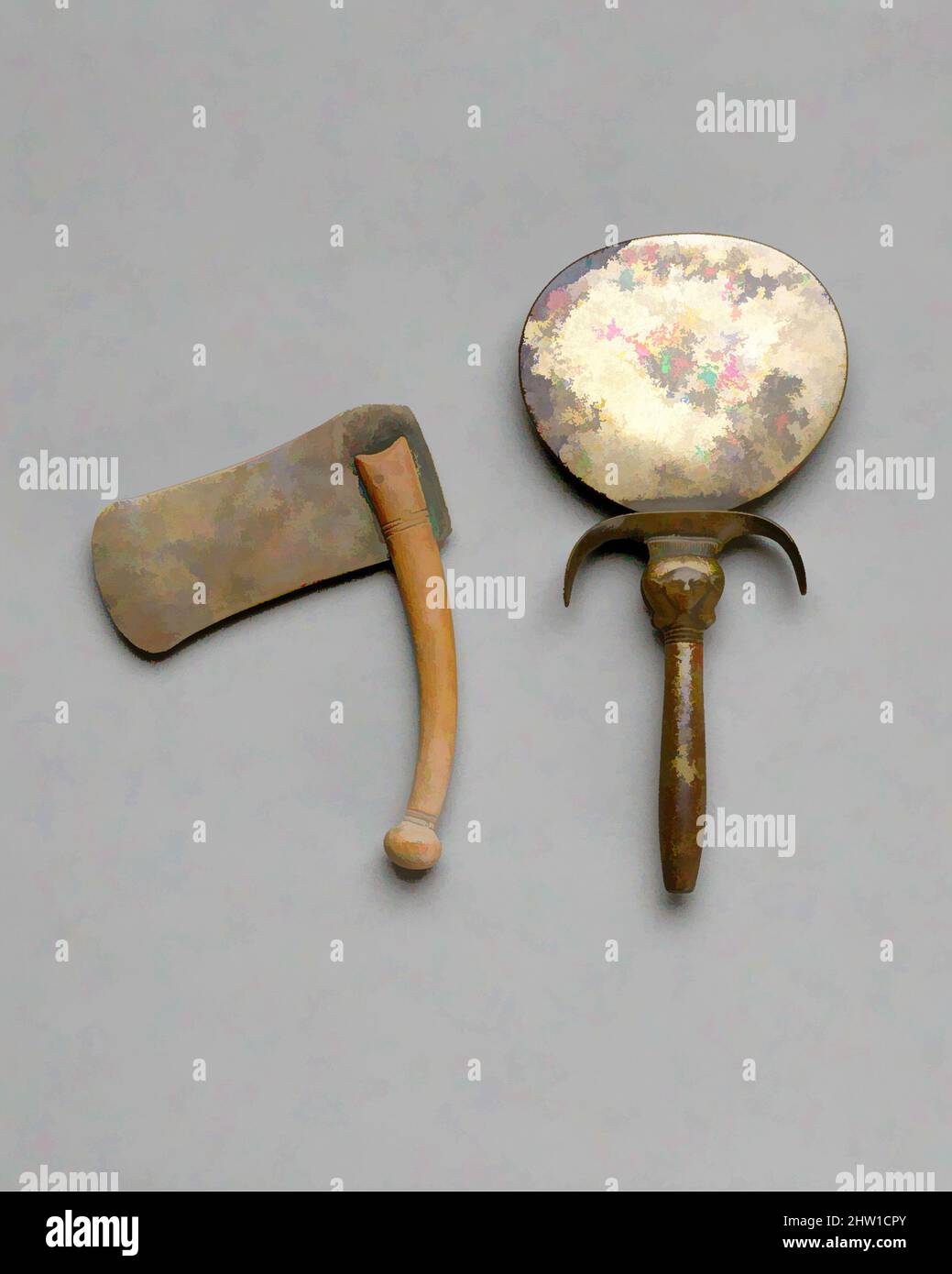 Art inspired by Razor and mirror, New Kingdom, Dynasty 18, early, ca ...