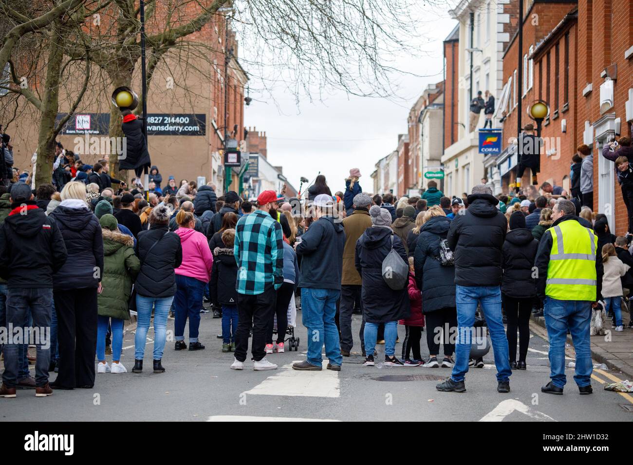 The historic Atherstone Ball Game. Played after a years abscence in ...