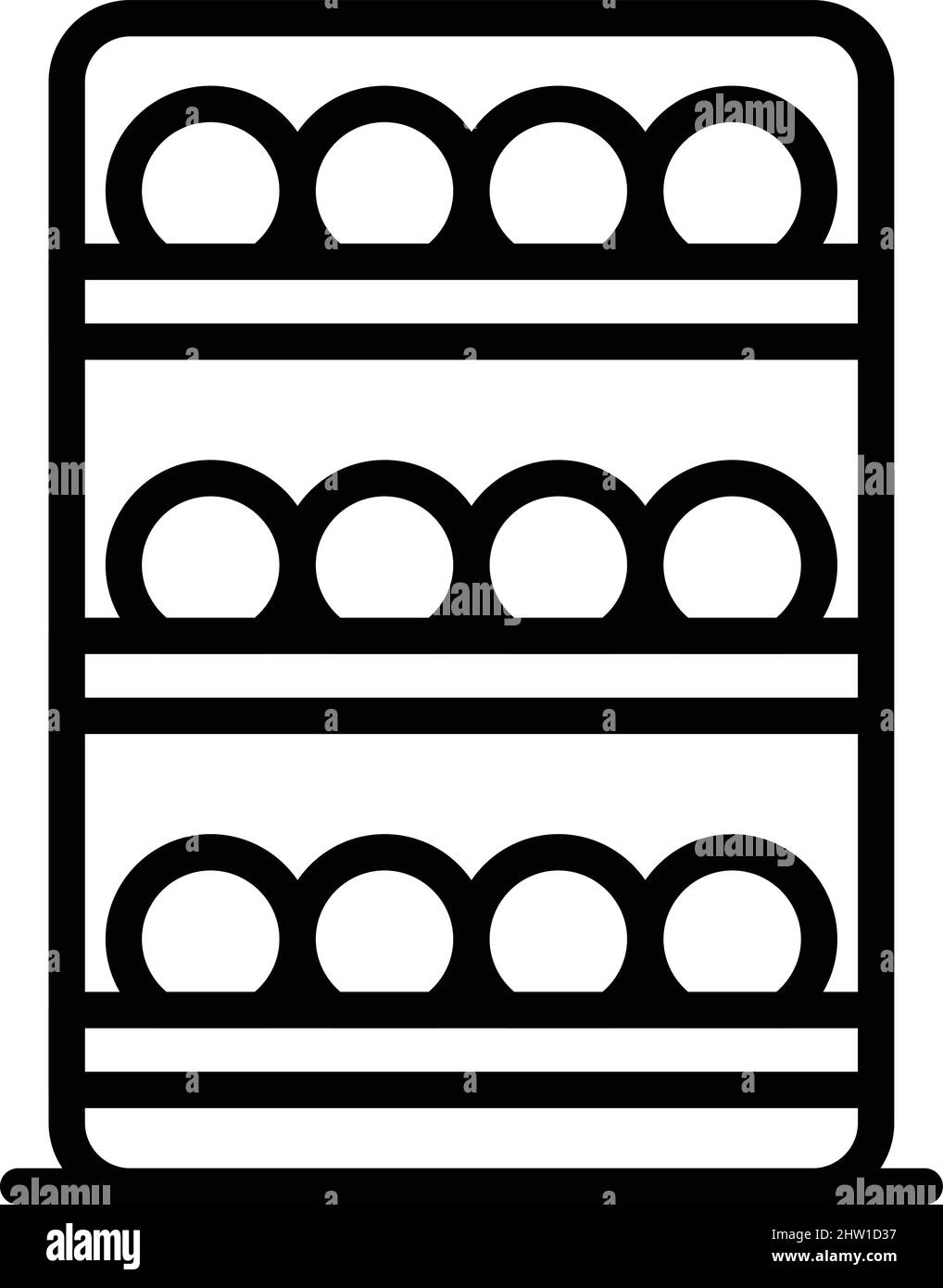 Wine cabinet icon outline vector. Wood shelf. Wood bar Stock Vector ...