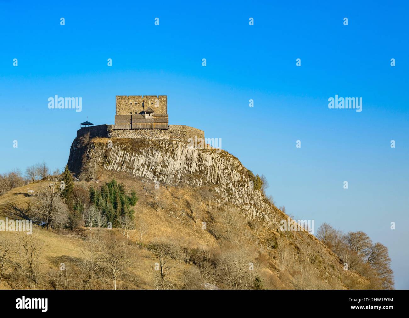 France, Puy de Dome, Auvergne Volcano Natural Park, Picherande Castle ...