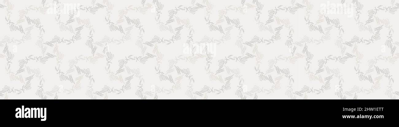 French grey doodle motif linen seamless pattern. Tonal country cottage ...