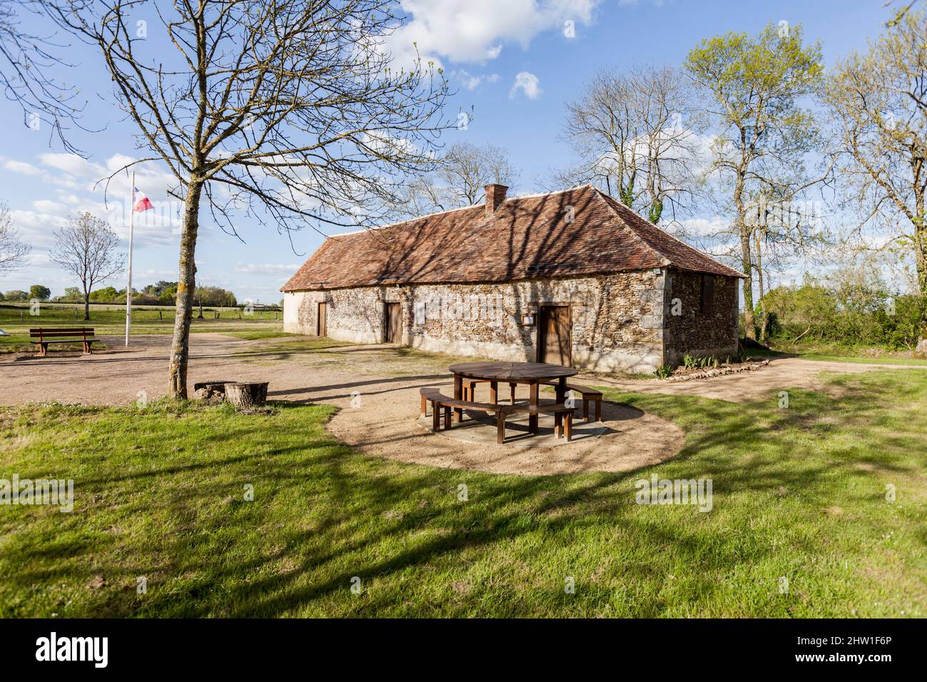 France, Vienne, Archigny, museum of the Acadian Farm, remembrance of ...