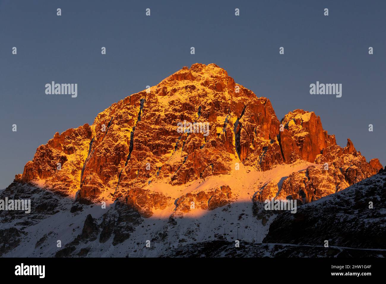 France, Hautes-Alpes, the peak of Grand Galibier (3228 m Stock Photo ...