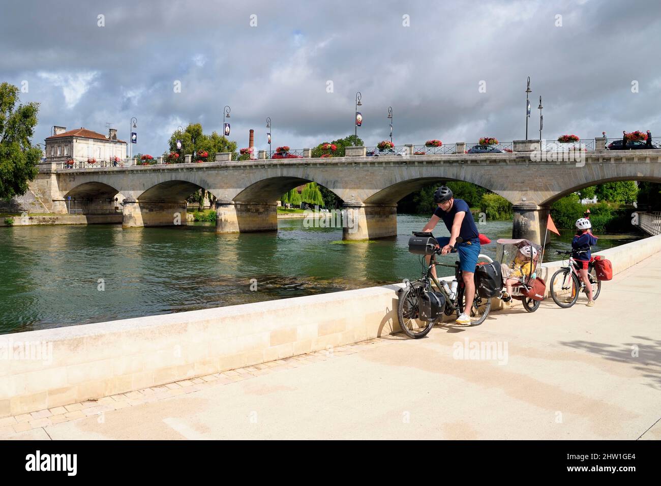 France, Charente, Cognac, the Porte Saint-Jacques, Hennessy cognac ...