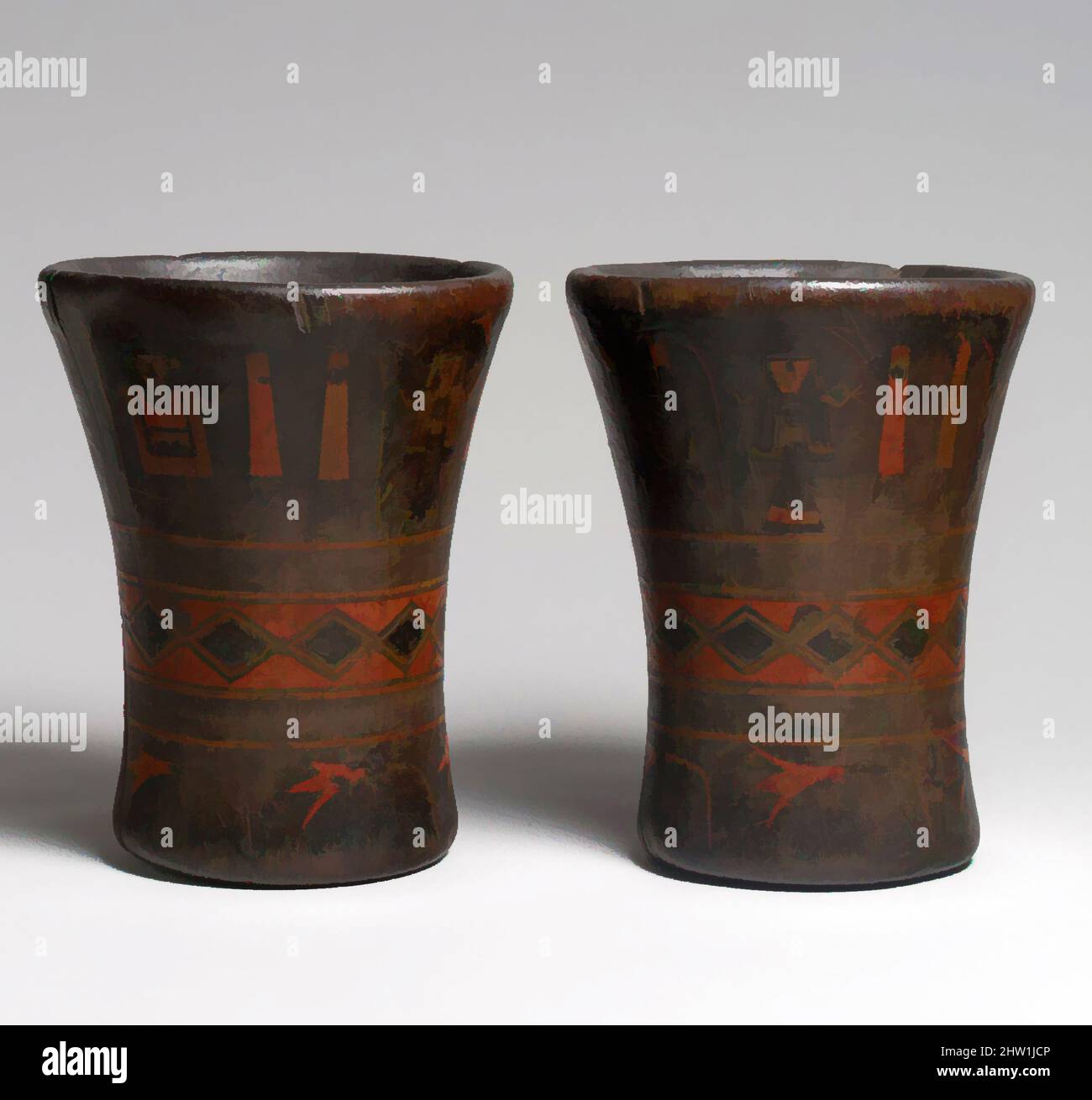 Art inspired by Pair of Keros, 16th–17th century, Peru, Quechua, Wood ...