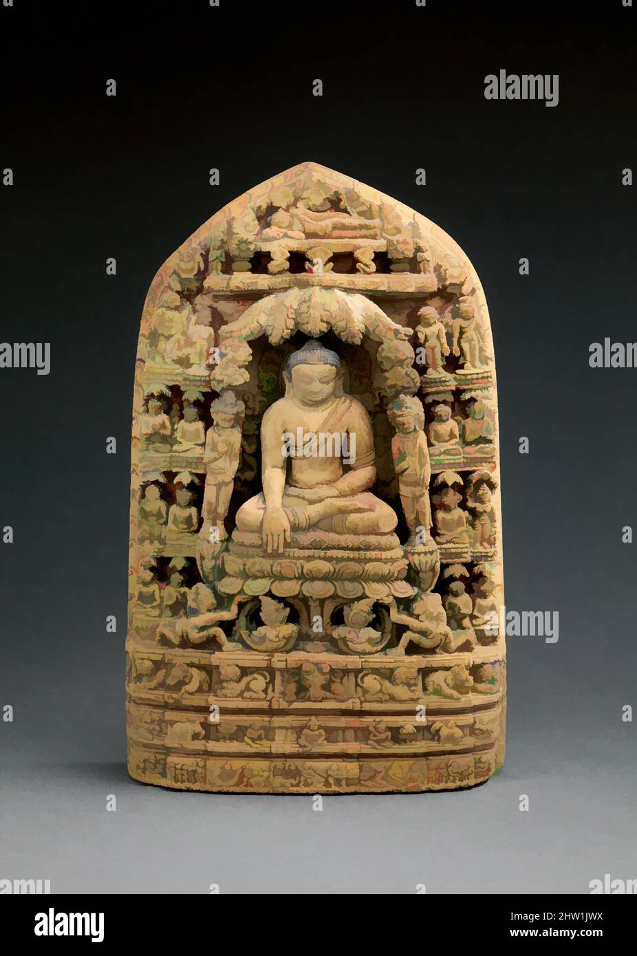 Art inspired by Eight great events stele, Pala period, 11th–12th ...