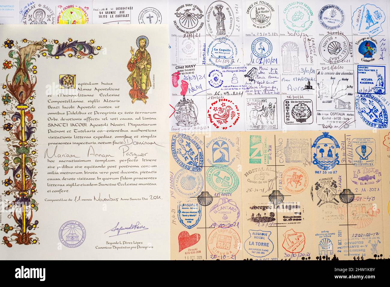 Pilgrimage certificate hi-res stock photography and images - Alamy