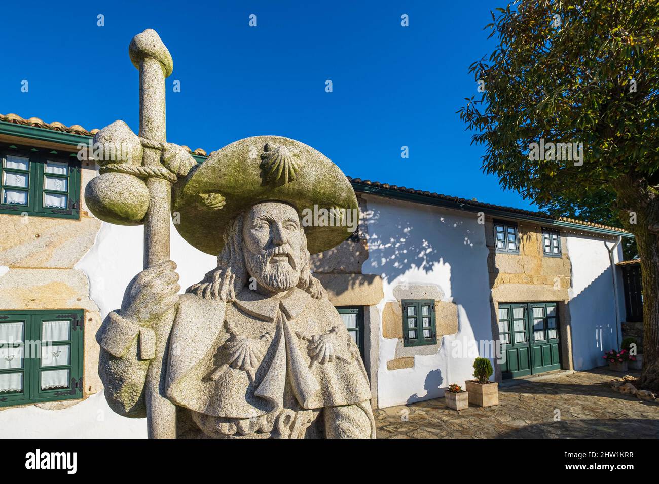 Spain, Galicia, surroundings of Melide, O Coto hamlet on the Camino ...