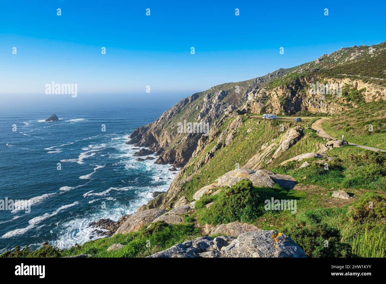 Spain, Galicia, Finisterre (Fisterra), final destination of the ...