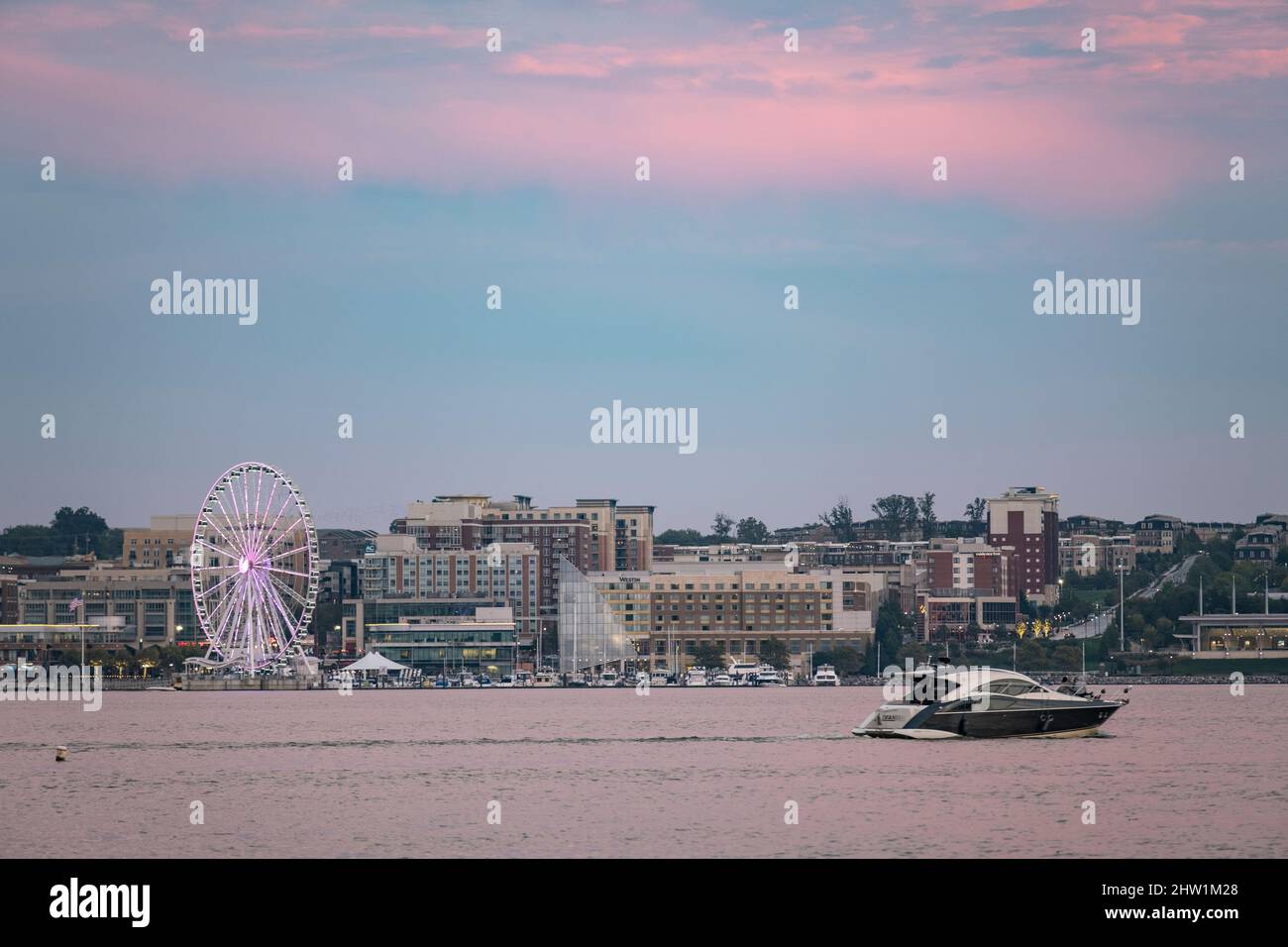 National Harbor, Maryland, and Potomac River, from Virginia side Stock ...