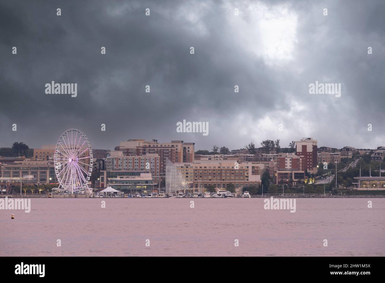 National Harbor, Maryland, and Potomac River, from Virginia side Stock ...