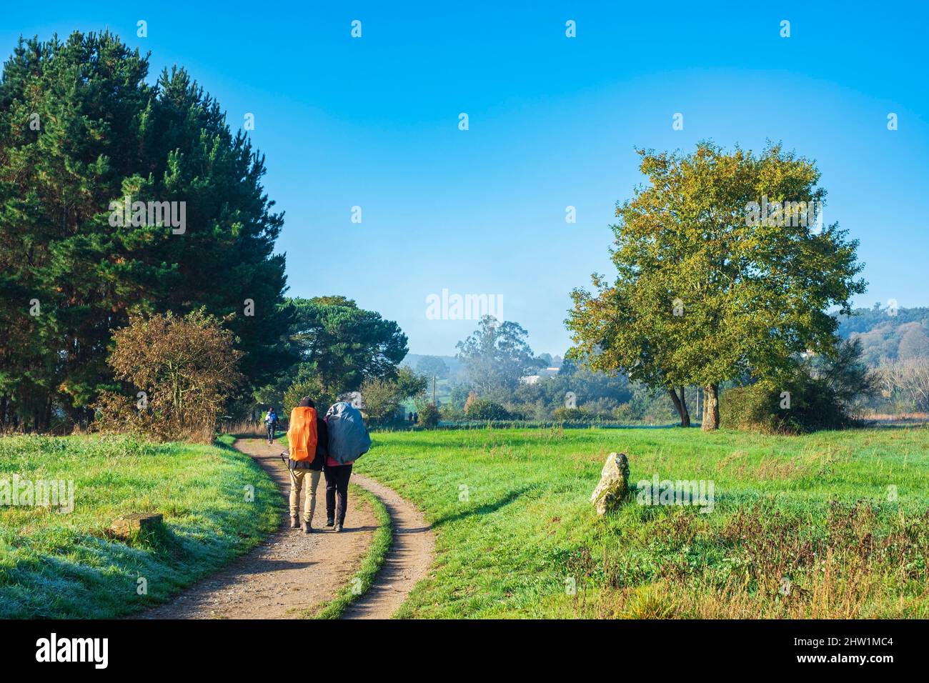 Spain, Galicia, surroundings of Sarria, hike on the Camino Franc?s ...