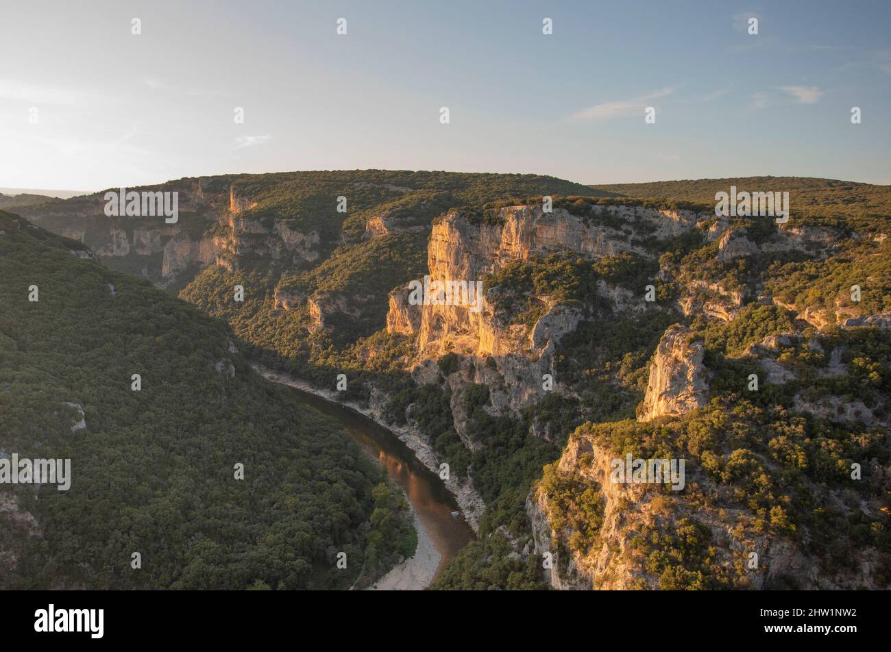 France, Ardeche, Vallon Pont d'Arc, The gorges of the Ardeche (National ...