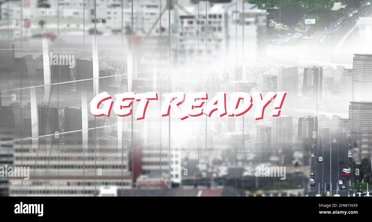 Image of get ready over modern city with traffic Stock Photo - Alamy