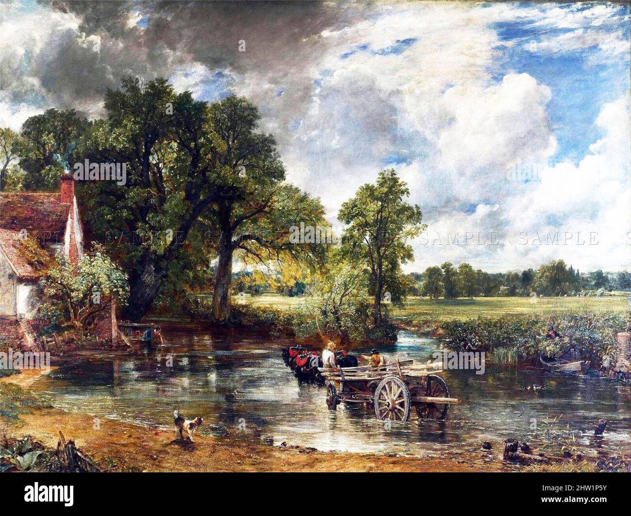 Vintage painting by john constable Stock Photo - Alamy