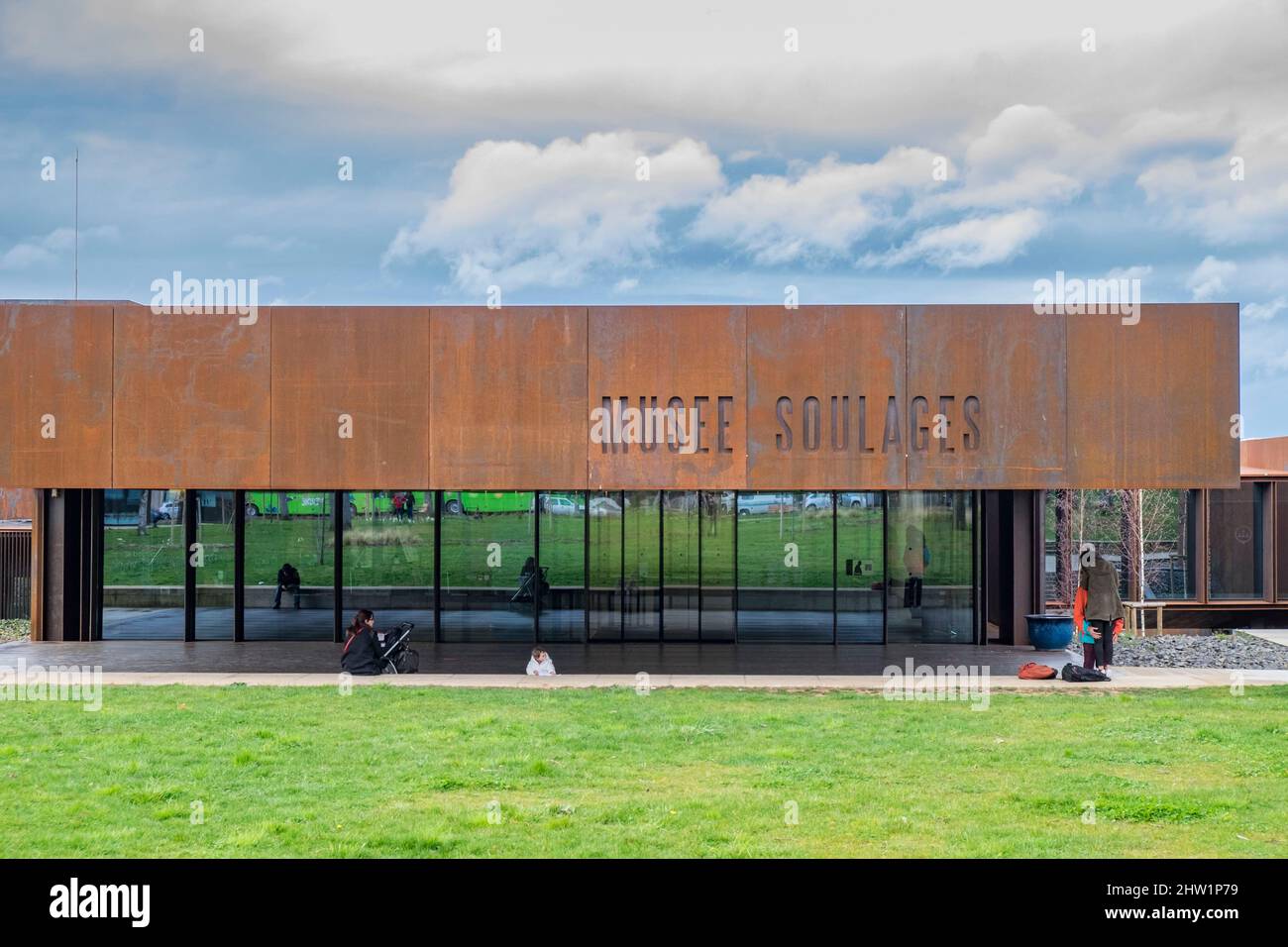 France, Aveyron, Rodez, the Soulages Museum, designed by the Catalan ...