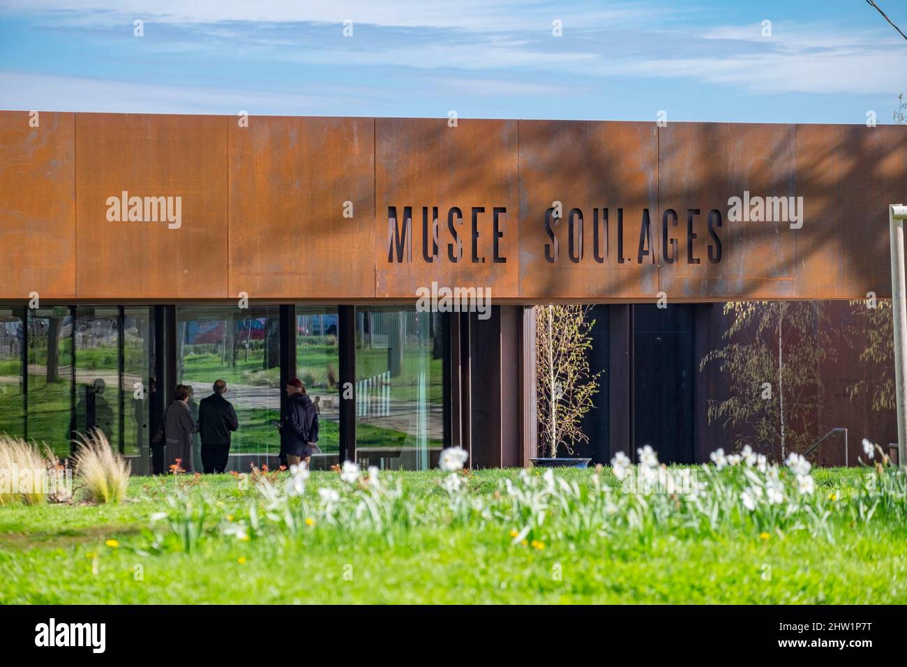 France, Aveyron, Rodez, the Soulages Museum, designed by the Catalan ...