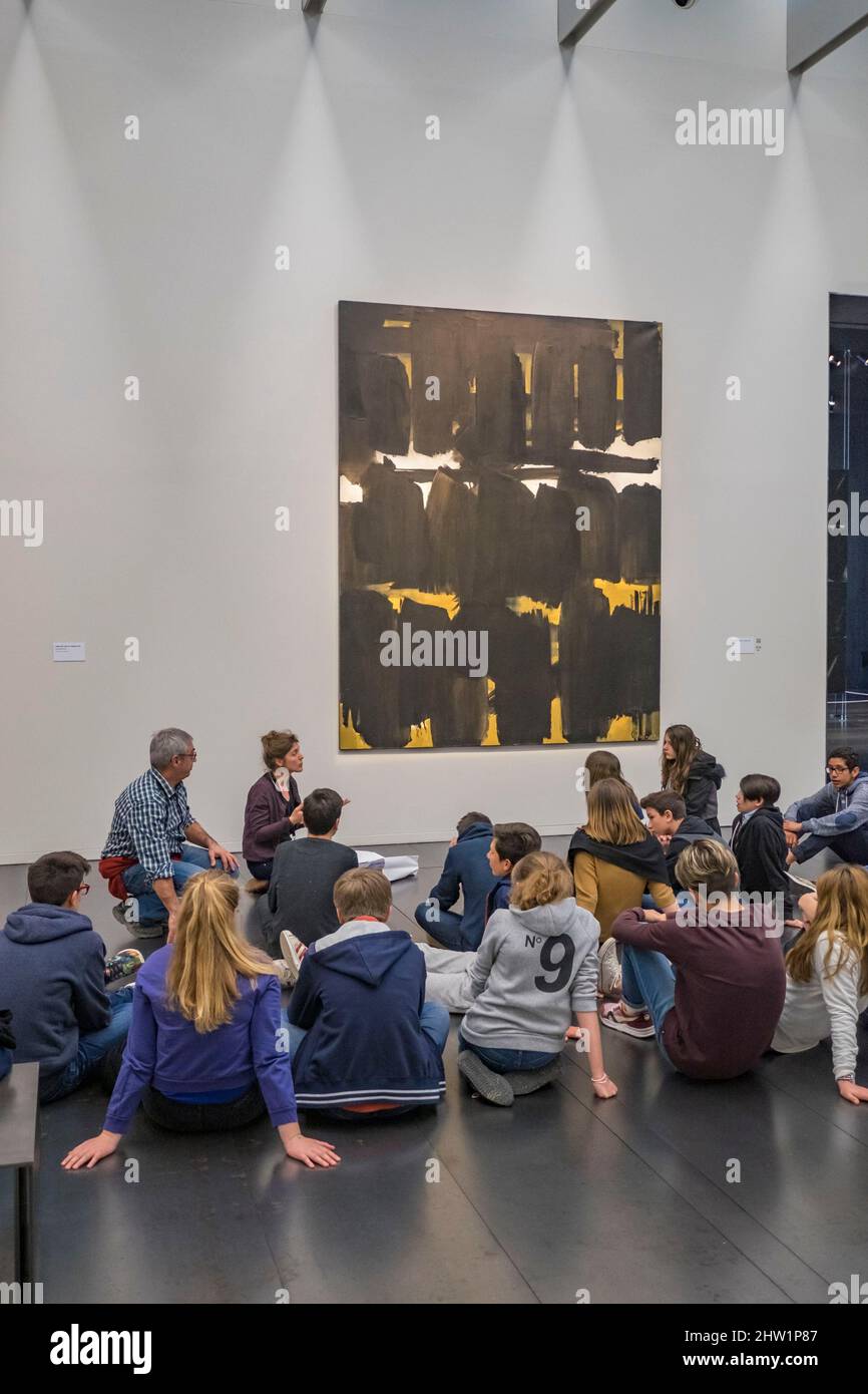 France, Aveyron, Rodez, the Soulages Museum, designed by the Catalan ...